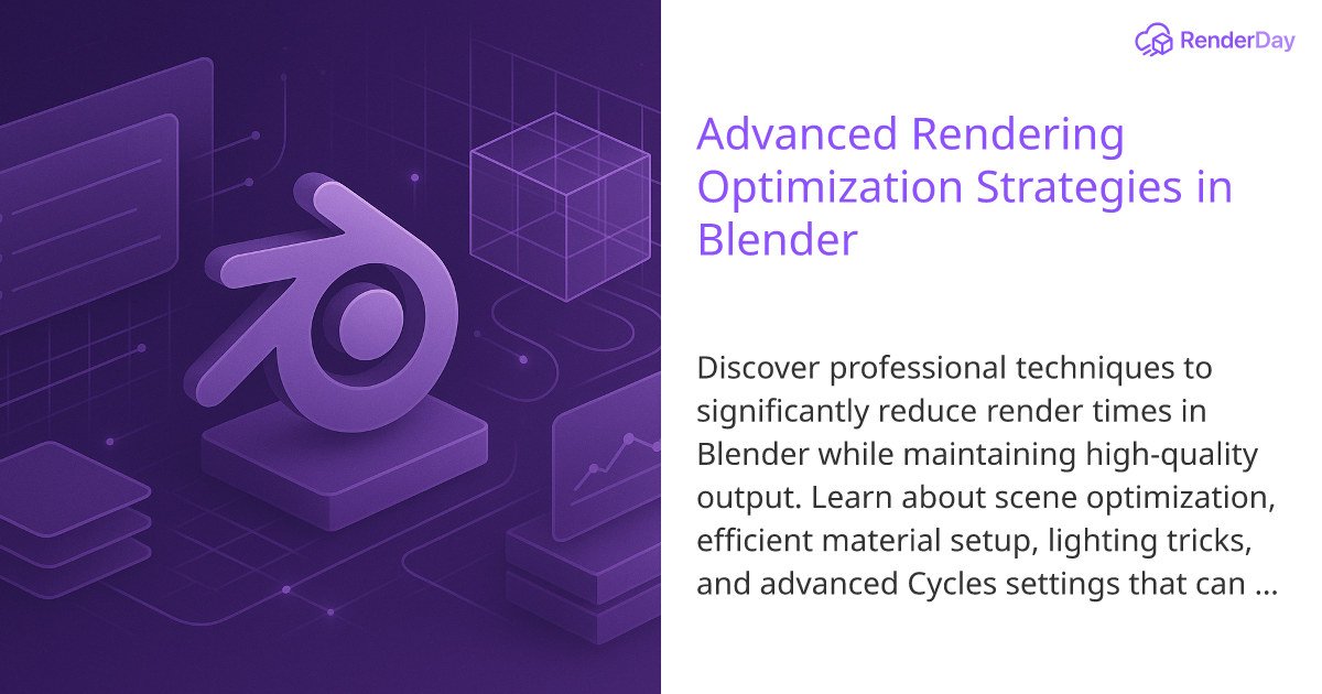 Advanced Rendering Optimization Strategies in Blender