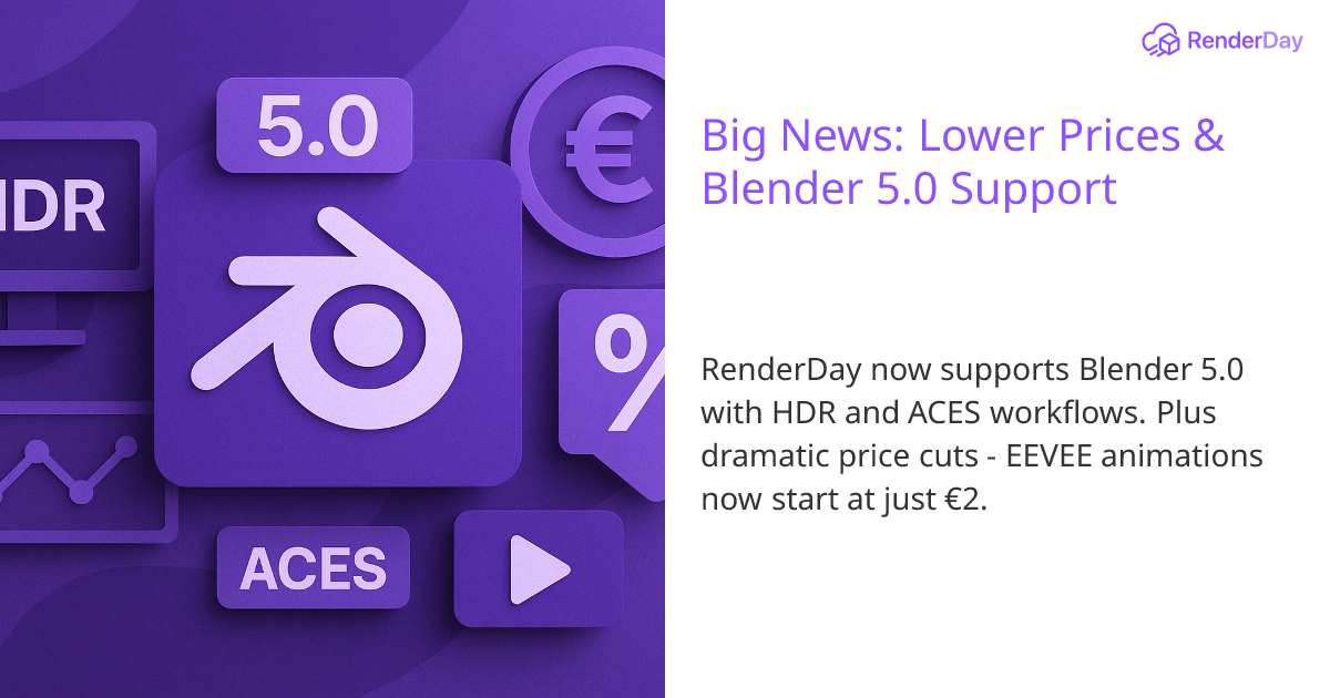Big News: Lower Prices & Blender 5.0 Support